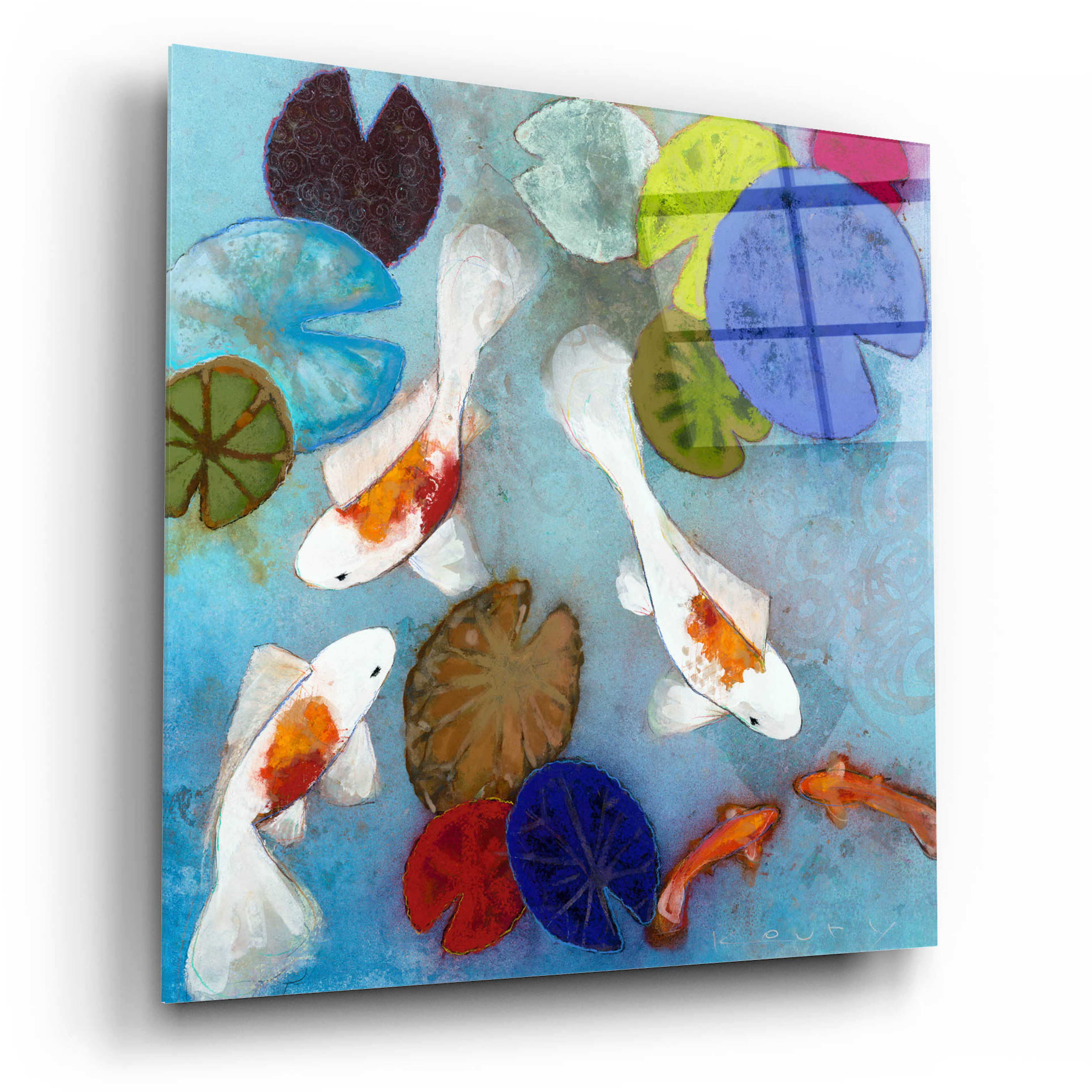 Bay Isle Home™ Bay Isle Home 'Koi 1' By Aleah Koury, Acrylic Glass Wall Art | Wayfair